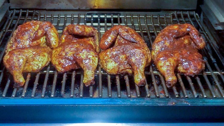 Smoked Half Chickens on the Traeger – TasteDis