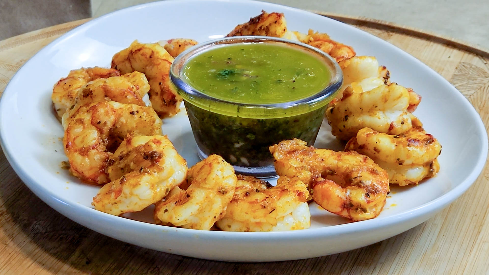 Argentine Red Shrimp And Chimichurri Sauce Tastedis